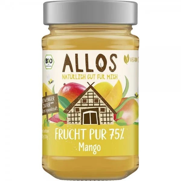 Dulceata de mango bio cu sirop de agave, 250g, Allos