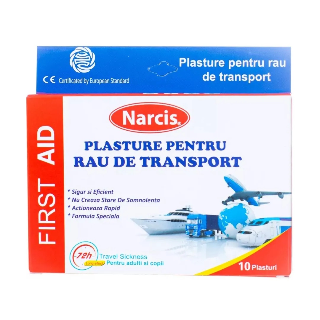 Plasturi pentru rau de miscare, 10 bucati, Narcis