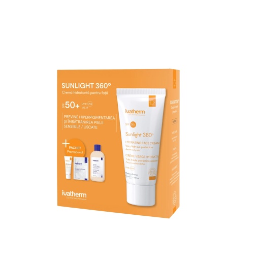 Crema hidratanta de fata cu SPF50 Sunlight 360, 50ml + Lotiune micelara ...