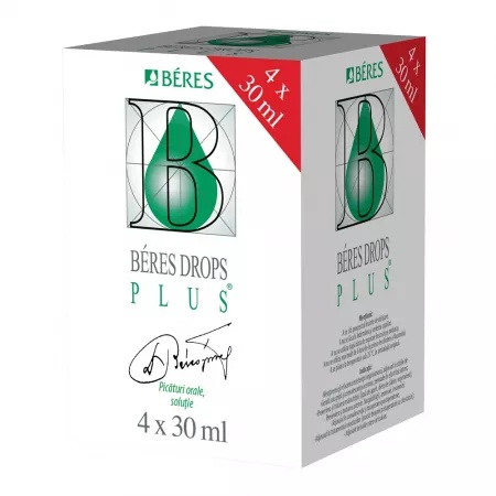 Beres Drops Plus picaturi orale solutie, 4 x 30ml, Beres Pharmaceuticals