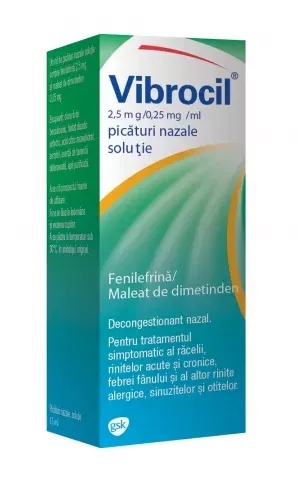 Vibrocil Picaturi nazale, 15ml, Glaxo
