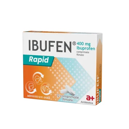 Ibufen Rapid 400mg, 12 comprimate filmate, Antibiotice Iasi