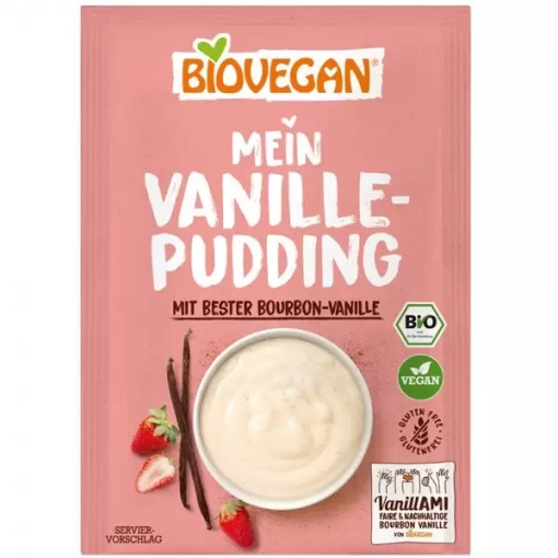 Pudra de budinca bio de vanilie, 36g, Biovegan