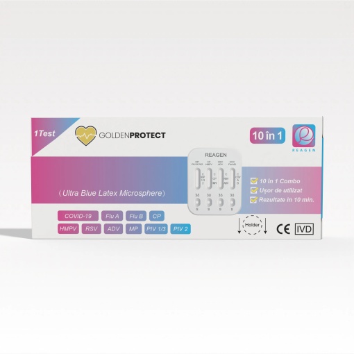 Test Rapid COVID19 COMBO 10 in1 infectii respiratorii + HMPV, Golden ...