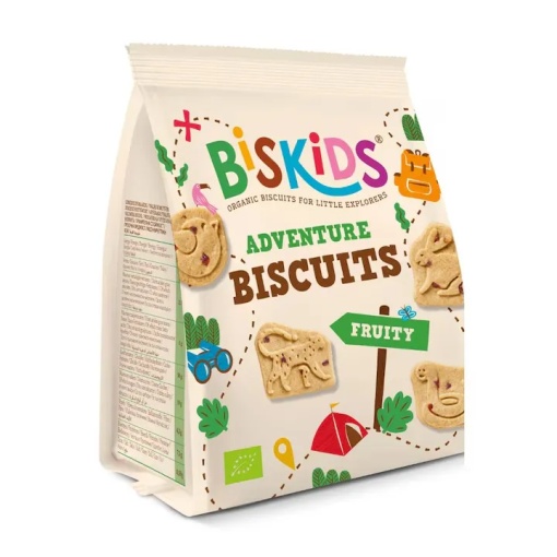 Biscuiti Biskids Aventura cu fructe eco, 100g, Belkorn