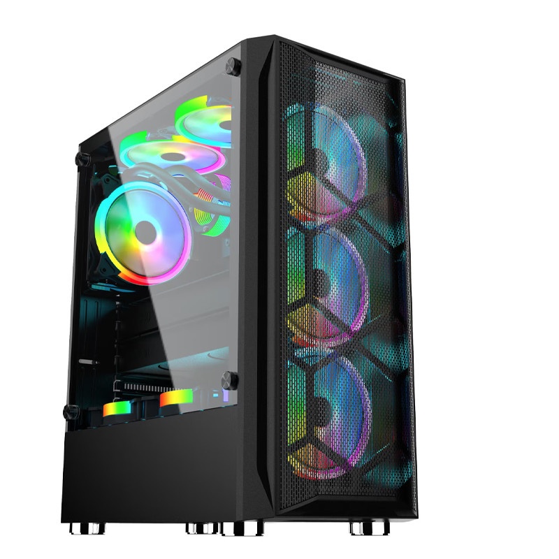 Carcasa Pro Gaming Diamond, Middle Tower, ATX, fara sursa, controller ARGB