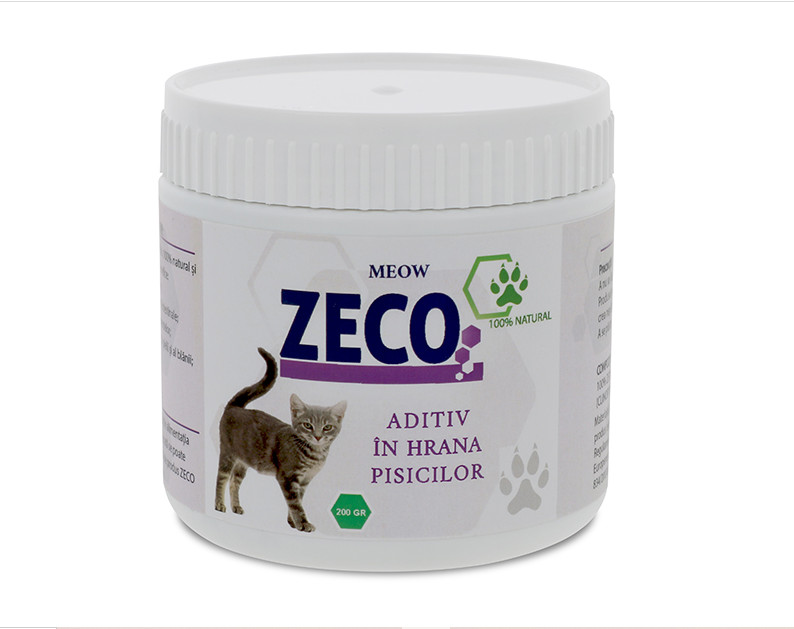 Zeolit Aditiv in hrana pisicilor Meow (200 g)