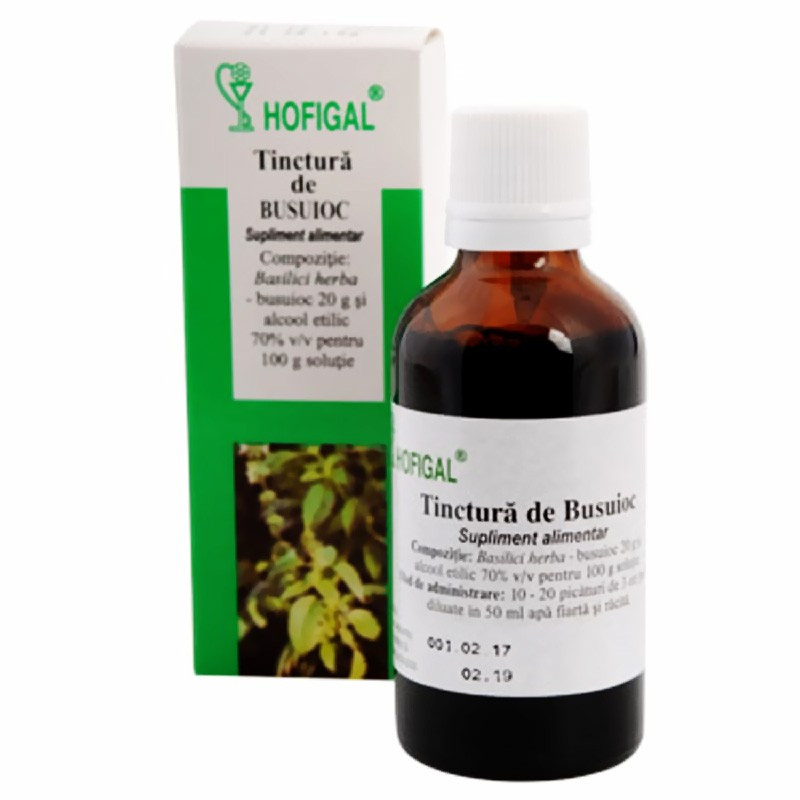 Tinctura de Busuioc (50 ml), supliment alimentar pentru caile ...