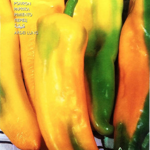 Ardei lung Corno di Toro Giallo (100 g), seminte ardei capia, fructe ...