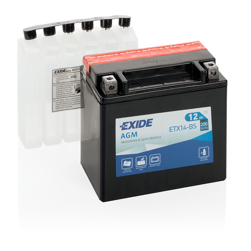Akumulator ETX14-BS 12Ah 200A Exide AGM