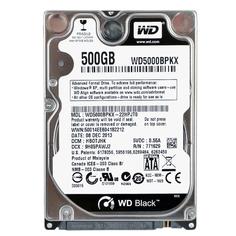 Hard Disk Laptop 500GB WD Black WD5000BPKX, SATA-III, 7200RPM, Cache 16MB