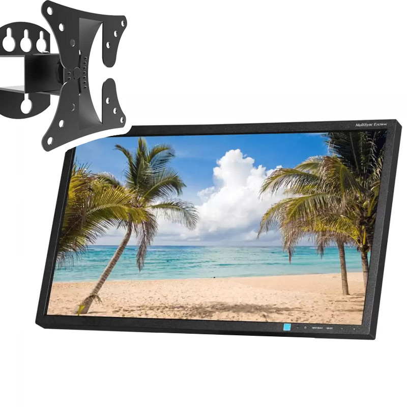 Monitor LED 23.8" NEC MultiSync E243WMi, fara picior, 1920x1080, 6ms, Suport perete inclus