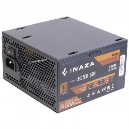 Sursa Gaming Inaza Vector, 80+ Bronze, 600W, 5x SATA, 2x Molex, 2x 6+2 ...
