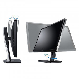 Monitor LED Dell 24" P2412HB, 1920x1080, 5ms, DVI, VGA, USB, Cabluri ...