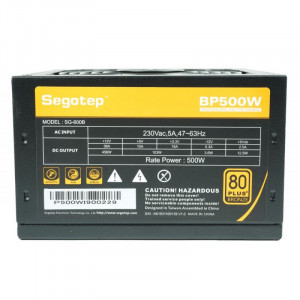 Sursa Gaming Modulara Segotep SG-600B, 80+ Bronze, 500W, 4x SATA, 4x ...