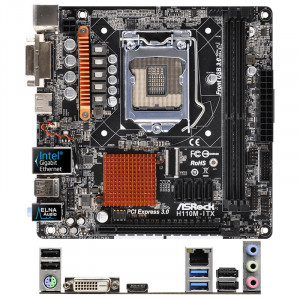 Kit Placa de baza ASRock H110M-ITX, Intel Core i3 6100 3.7GHz, Cooler inclus