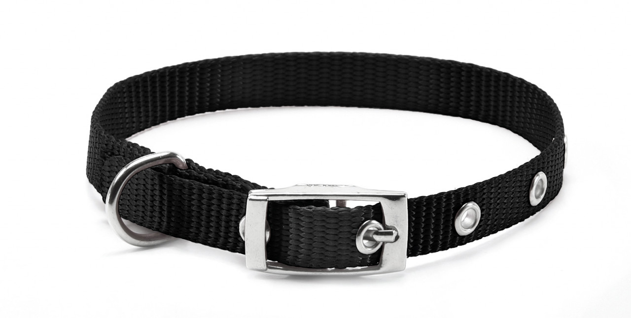 Zgarda reglabila, catarama metalica - 1cmx30cm - Negru